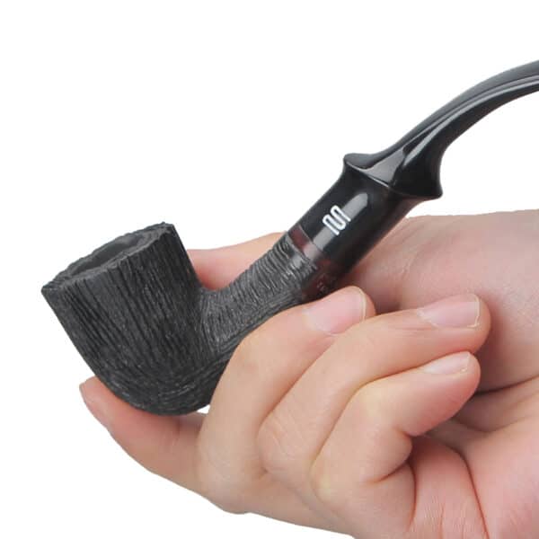 Pipe en bois de bruyère, avec embout incurvé • Maison du Bois